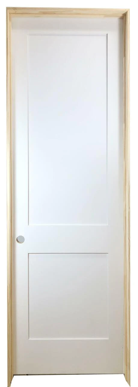 32 in. x 8 ft. White 2-Panel Shaker Solid Core Primed MDF Prehung Interior Door - Arizona Outlet
