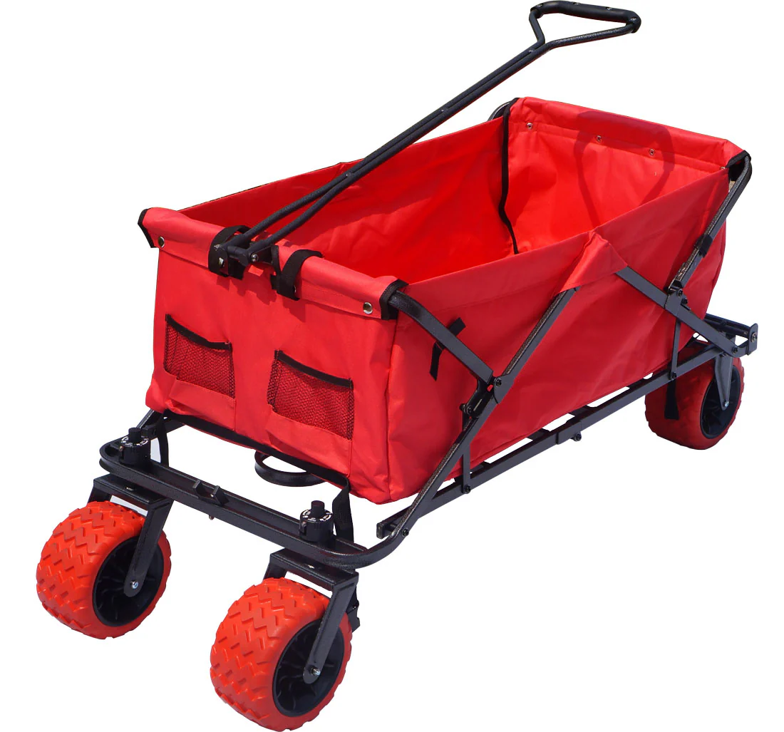 All-Terrain Folding Wagon Collapsible Beach Cart - Standard Size ...
