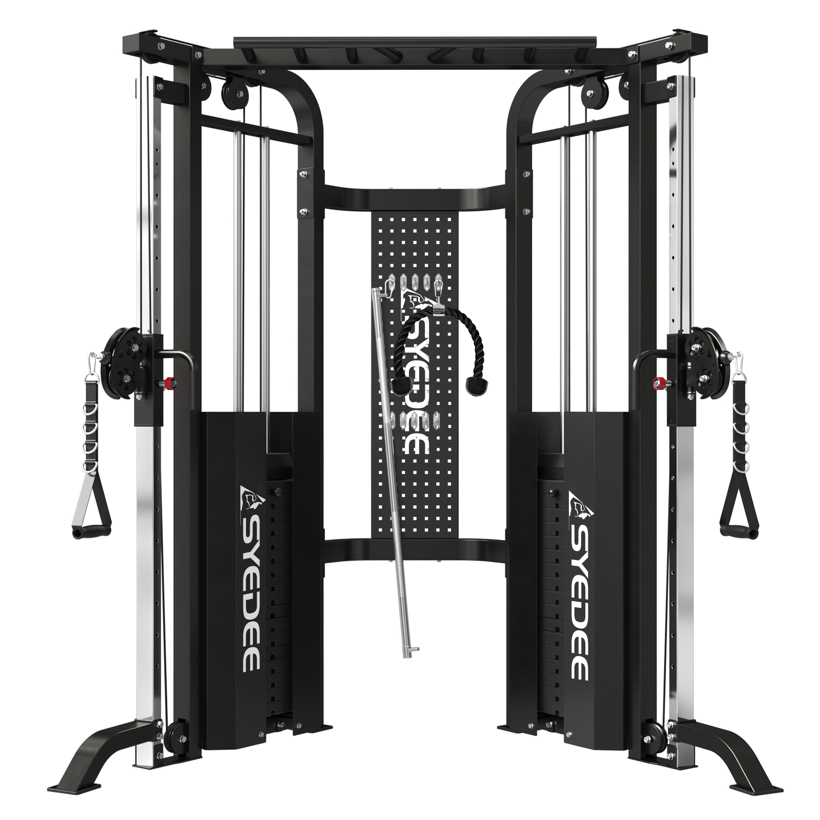 Syedee Functional Trainer Cable Machine, 2000LBS Cable Crossover ...