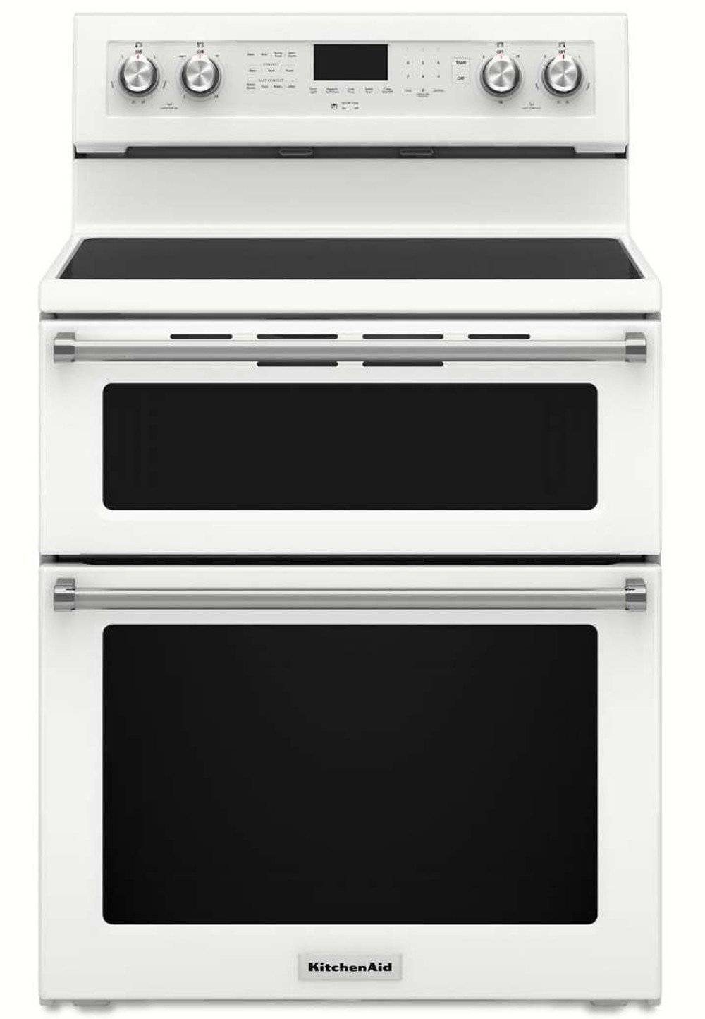 KFED500EWH KitchenAid 6.7 Cu. Ft. 30" Electric 5 Burner Double Oven ...