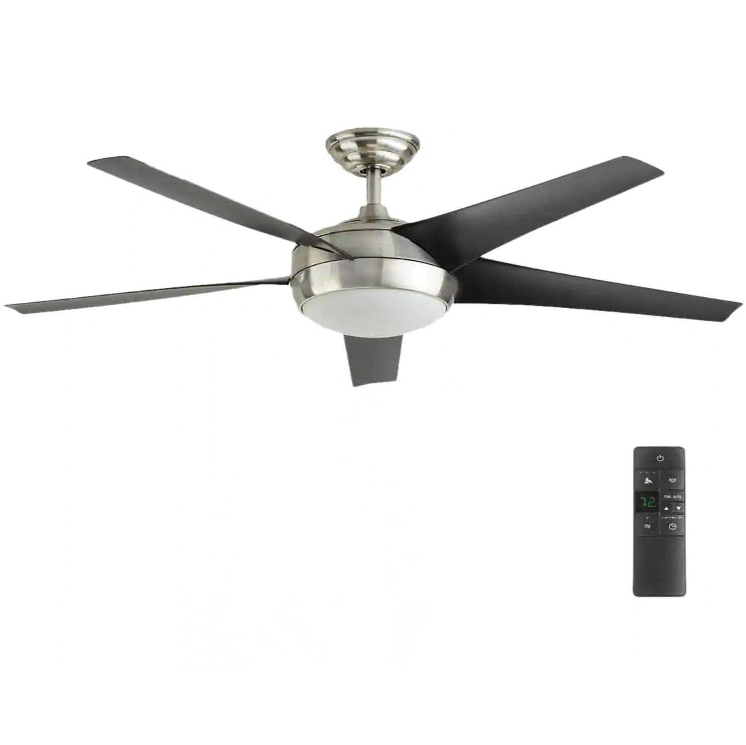 Home Decorators Collection Windward IV 52 in. Indoor LED Brushed Nickel ...