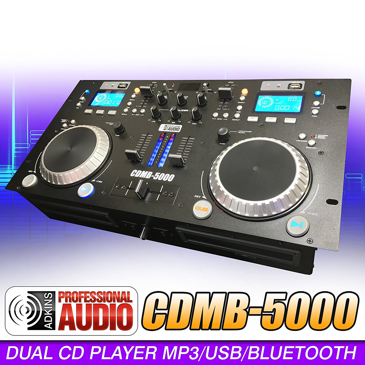 DJ CD Player - DJ Mixer combo - CDMB-5000 Dual Media Player Mixer Combo - CD - USB - MP3 ...