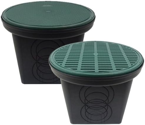 Storm Drain 20" Round Catch Basin Drain Box With Solid Lid (1 ...