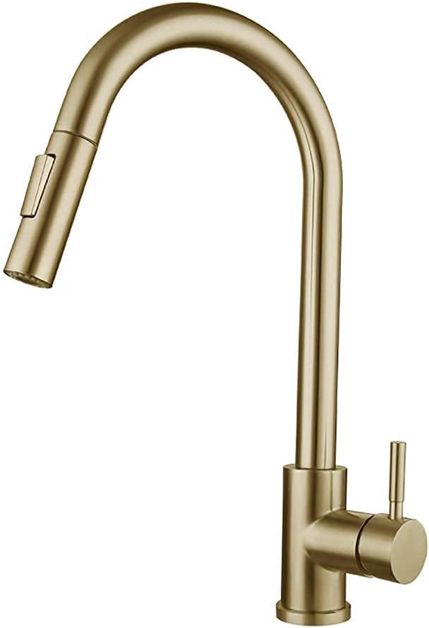 Stainless Steel Touch On Faucets with Pull Out Sprayer,Modern Brushed ...