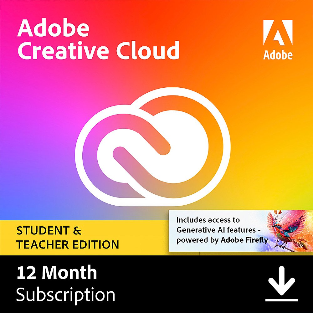 Adobe - Creative Cloud Student and Teacher Edition (1-Year Subscription ...