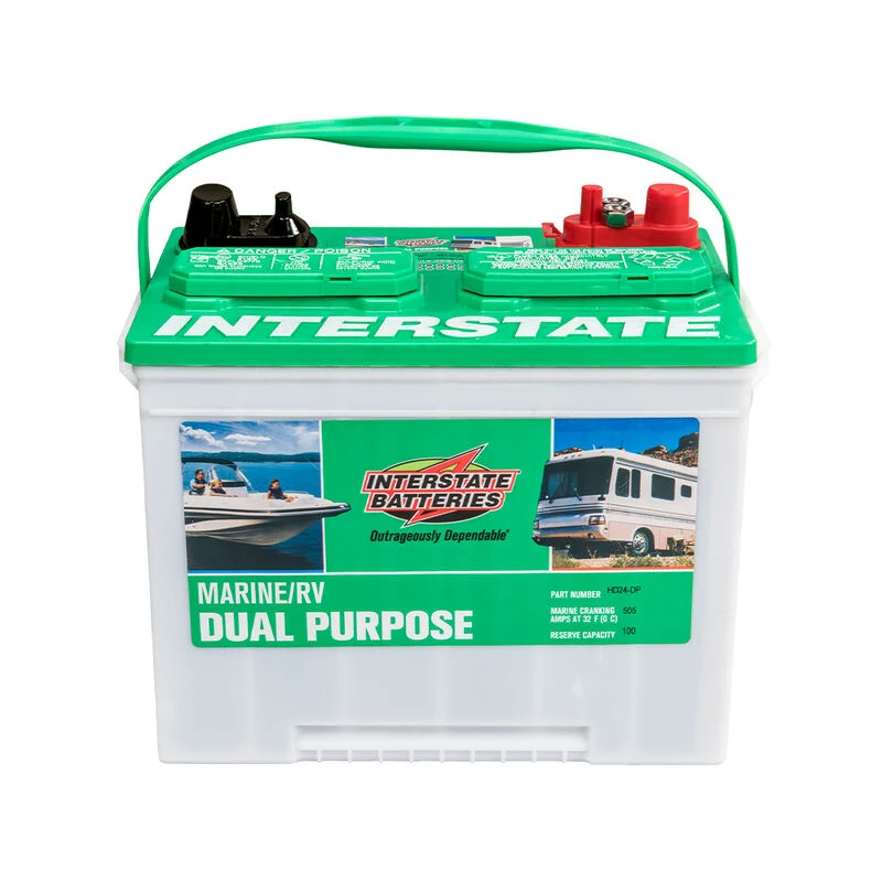 Interstate Marine/RV Deep Cycle Battery, Group Size 24, 405 CCA - Arizona Outlet