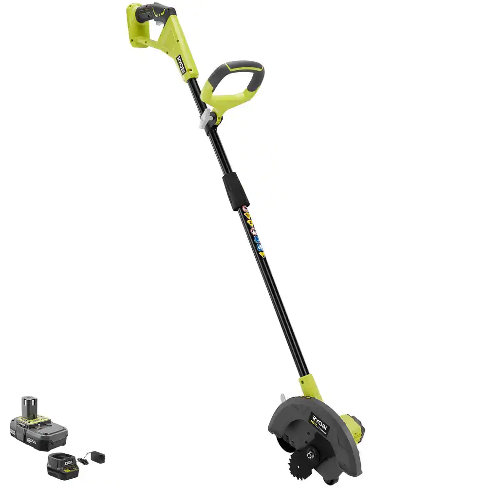 Ryobi ONE+ 18V 9 in. Cordless Battery Edger with 2.0 Ah Battery And ...