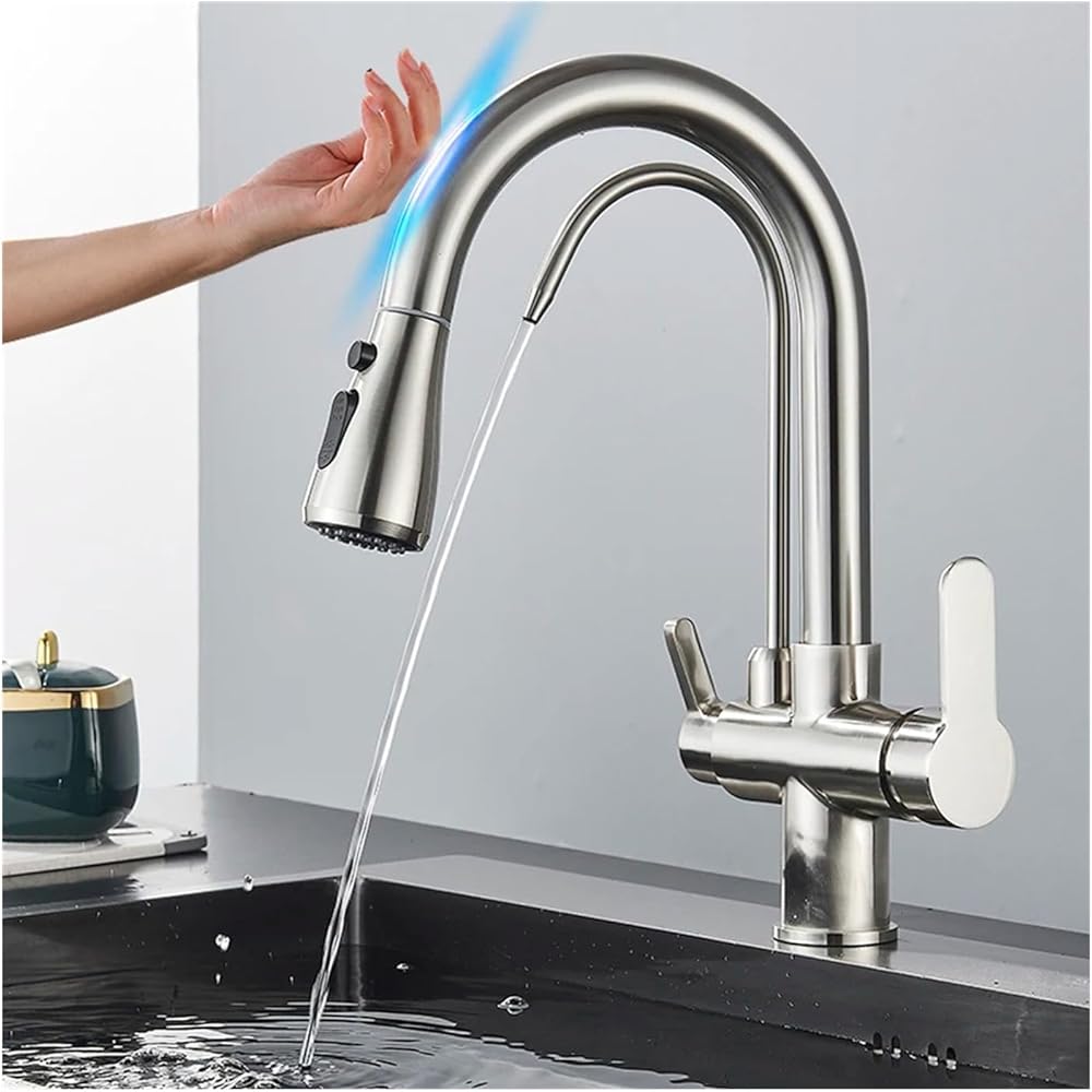Touch Sensor Kitchen Faucets, High Arc Kitchen Faucet Filter Purifier ...