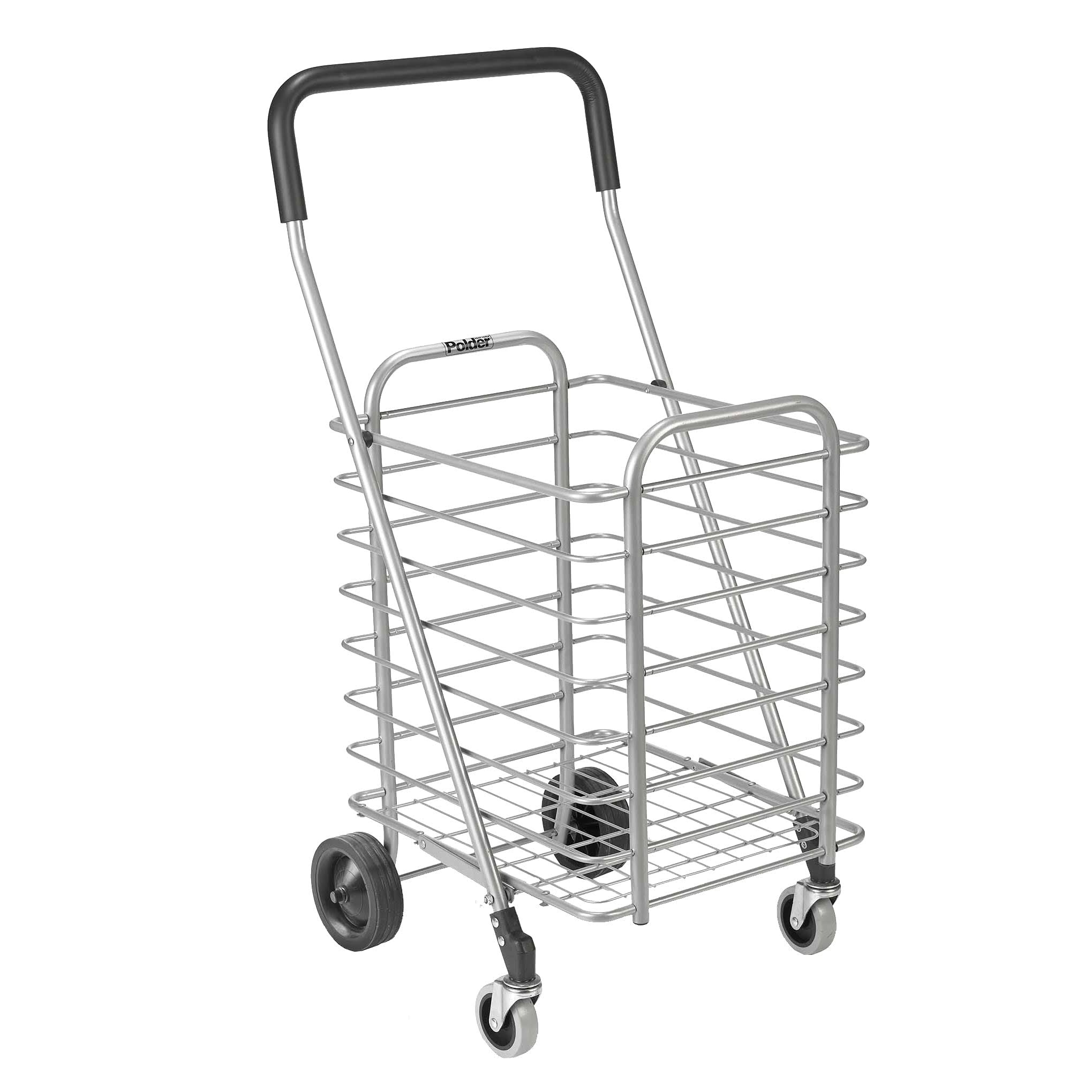 Polder Superlight Aluminum Shopping Cart Grey - Overstock Arizona