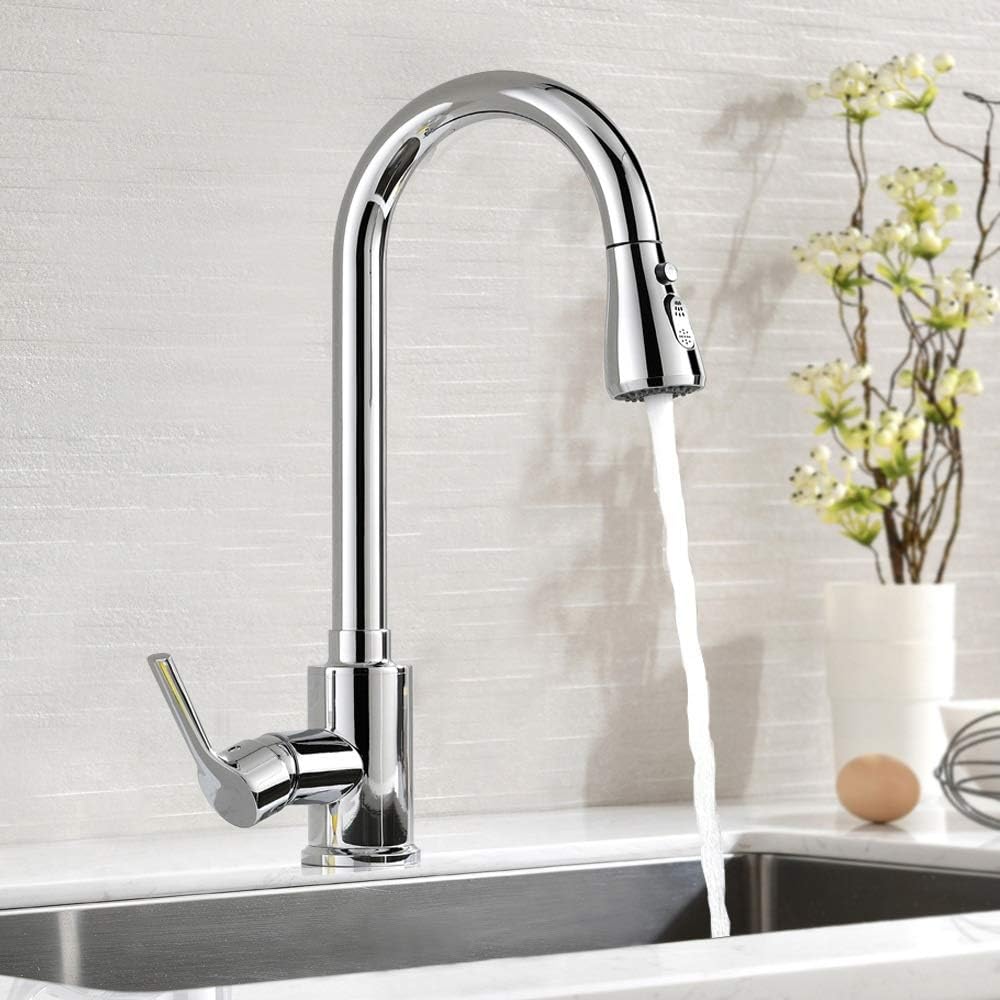 Mixer Tap Kitchen Hot &Cold Mixer Faucet-Kitchen Sink Faucets with Pull ...