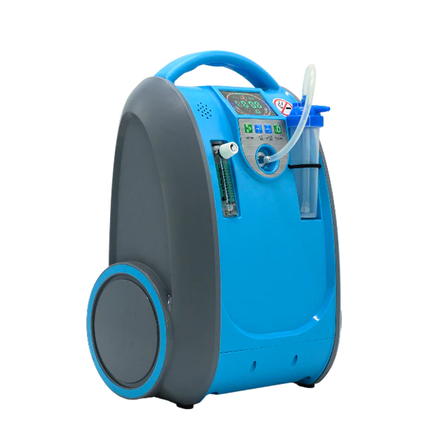 Portable 1-5L Adjustable Continuous Flow Oxygen Concentrator With 2 ...