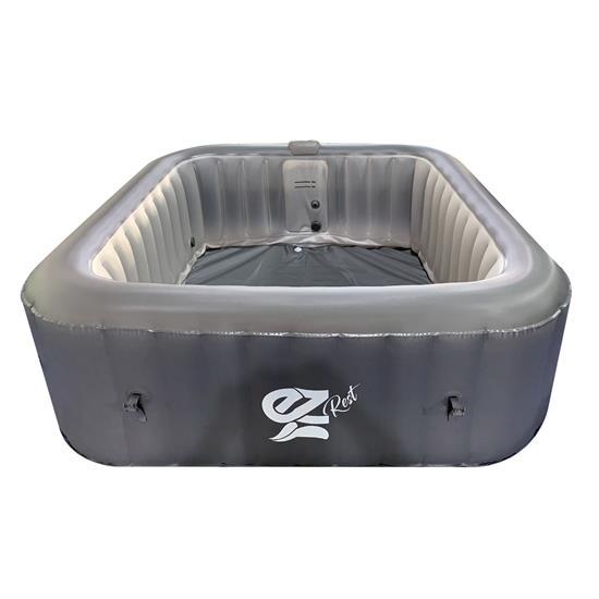SereneLife Outdoor Portable Hot Tub 6-Person Square Inflatable Heated ...