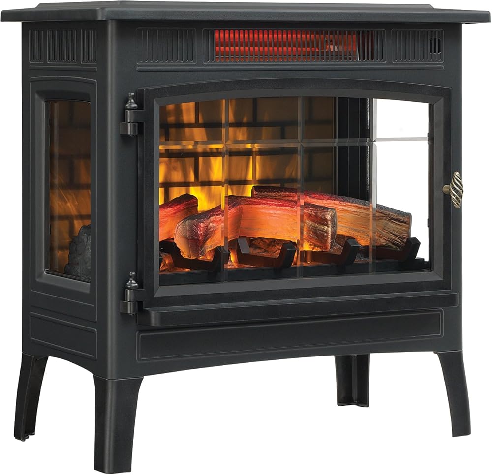 Duraflame Electric Infrared Quartz Fireplace Stove with 3D Flame Effect ...