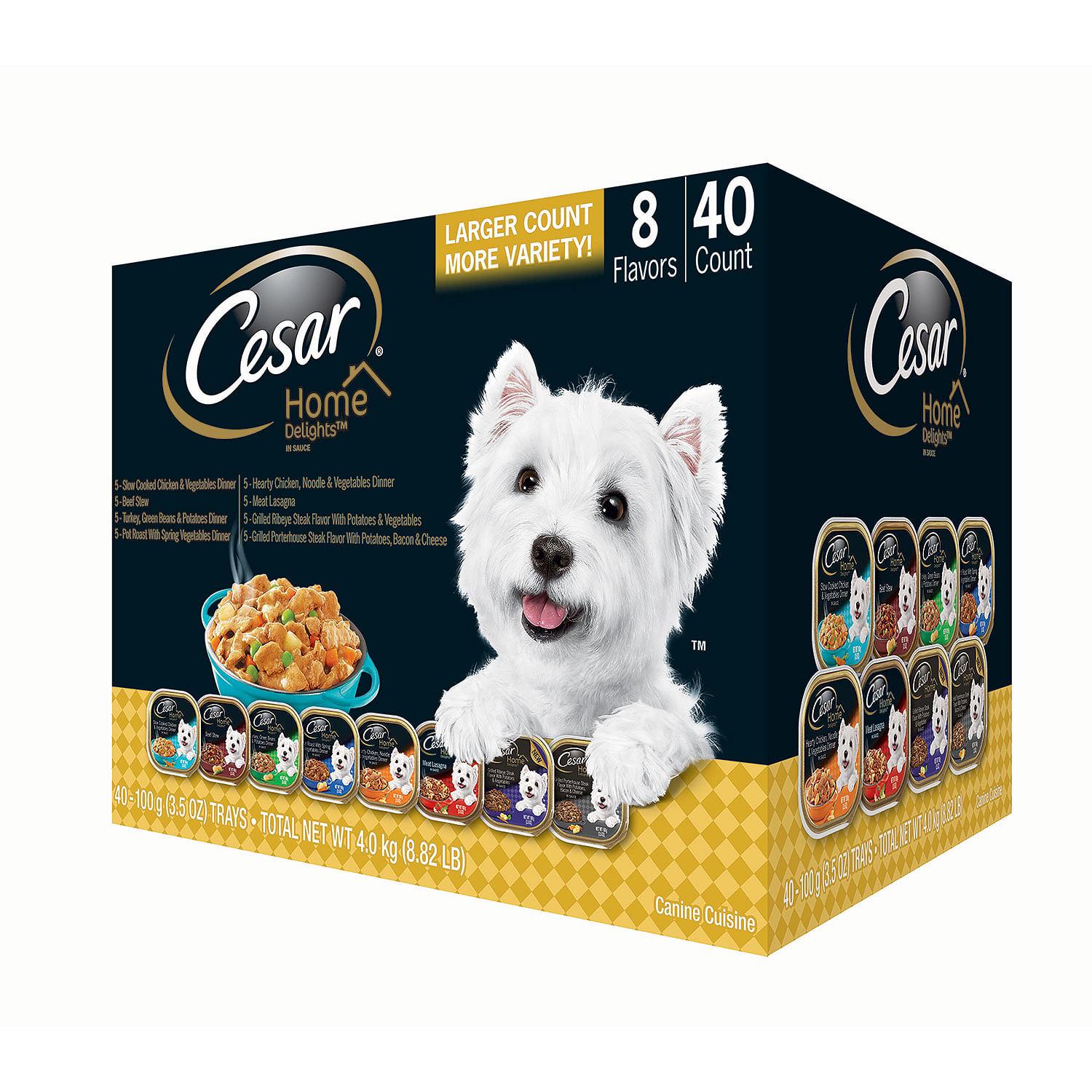 Cesar Home Delights Wet Dog Food, Variety Pack, 3.5 Oz, 40 Ct - Costco ...