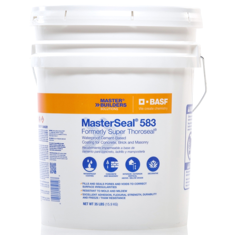 BASF MasterSeal 583 White Cement-Based Waterproof Coating 35 lb ...