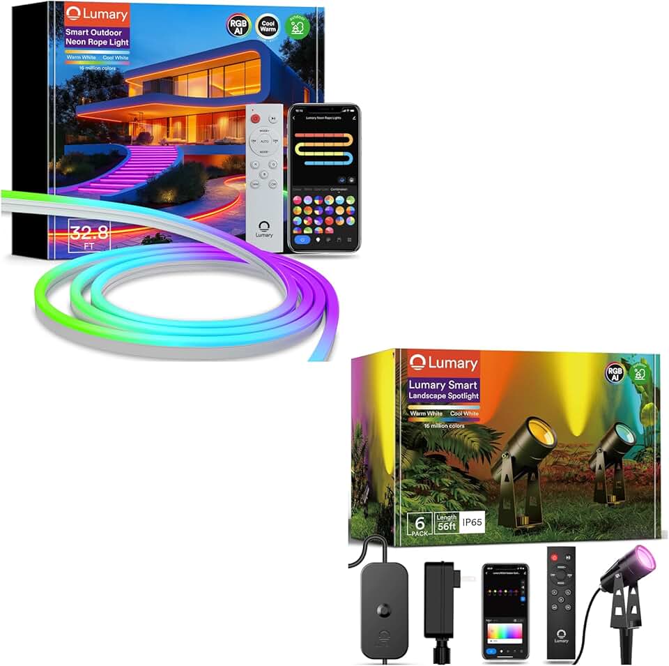 Smart Pathway Lights Pro 700LM Outdoor Neon Rope Lights, - Arizona Outlet