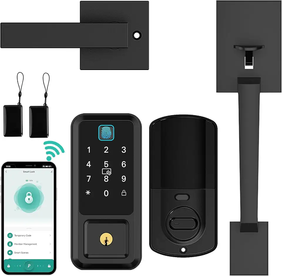 WiFi Front Door Lock Set, Smart Locks for Front Door, Keypad Door Lock ...