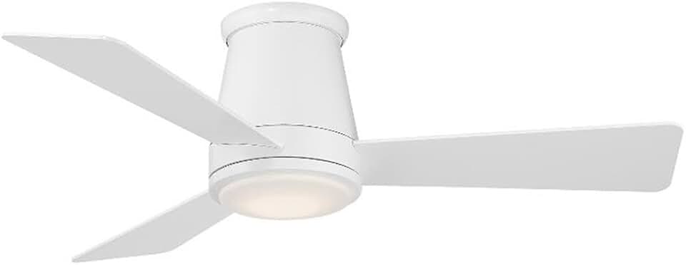 WAC Smart Fans Hug Indoor and Outdoor 3-Blade Flush Mount Ceiling Fan ...