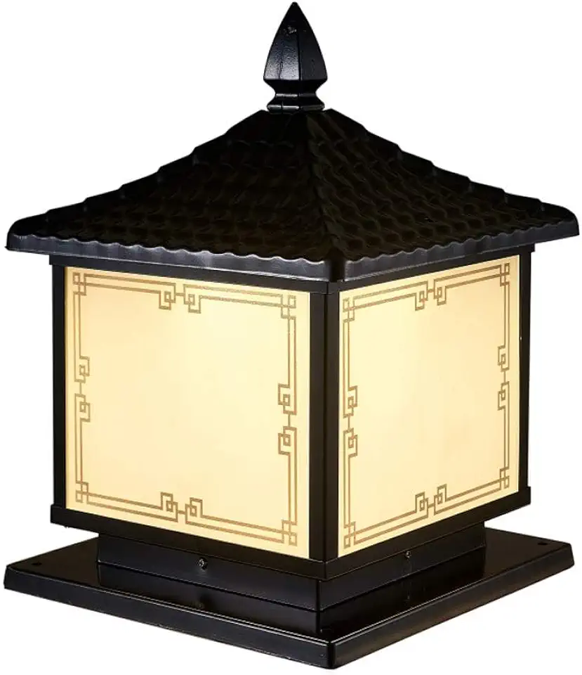 Outdoor Column Lights Fixture, Modern Yard Entry Outdoor Post Lights ...