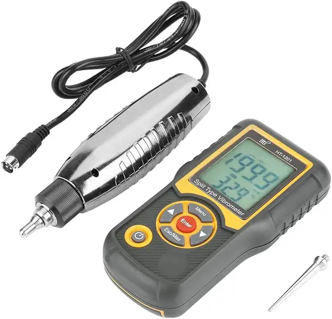 HT-1201 Digital Vibration Meter Vibrometer Acceleration Sensor Gauge ...