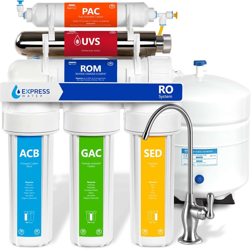 Express Water Ultraviolet Reverse Osmosis Water Filtration System – 6 ...