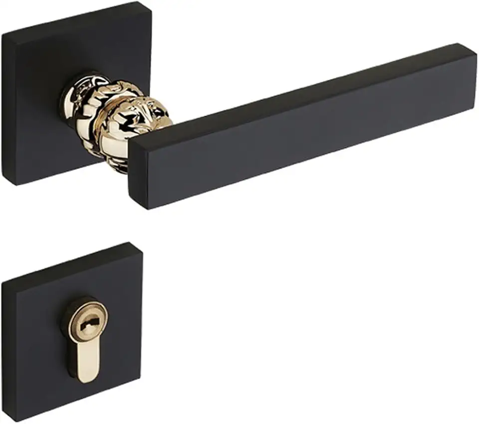 All Copper Forged Interior Wood Door Lock Handle Split Large Pull ...