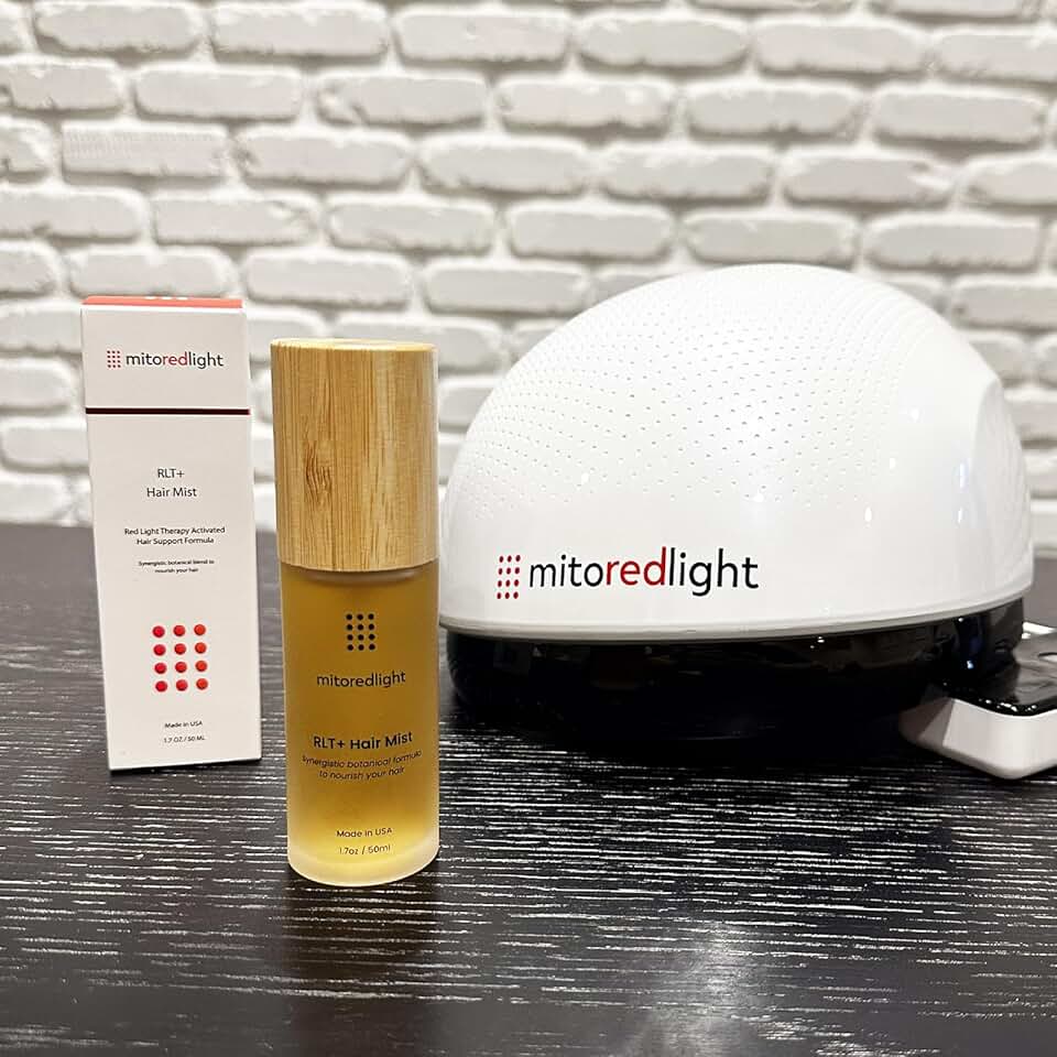 Mito Red Light - Professional Laser Helmet with one Free Bottle of RLT+ ...