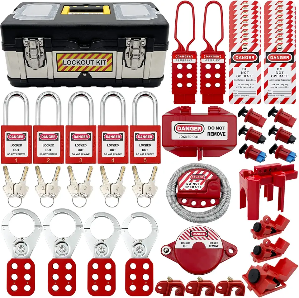Lockout Tagout Kit - Clamp-On Circuit Breaker Lockout, Group Lockout ...