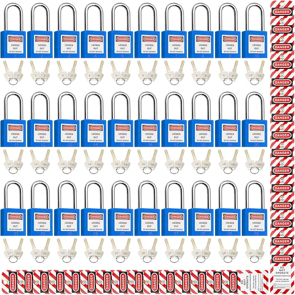 SAFBY Lockout Tagout Locks, Safety Padlock, Keyed Differently Loto ...
