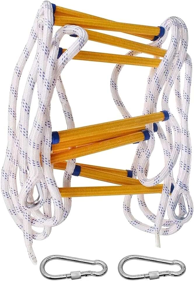 Emergency Fire Escape Ladder,Reusable Flame Resistant Safety Rope ...