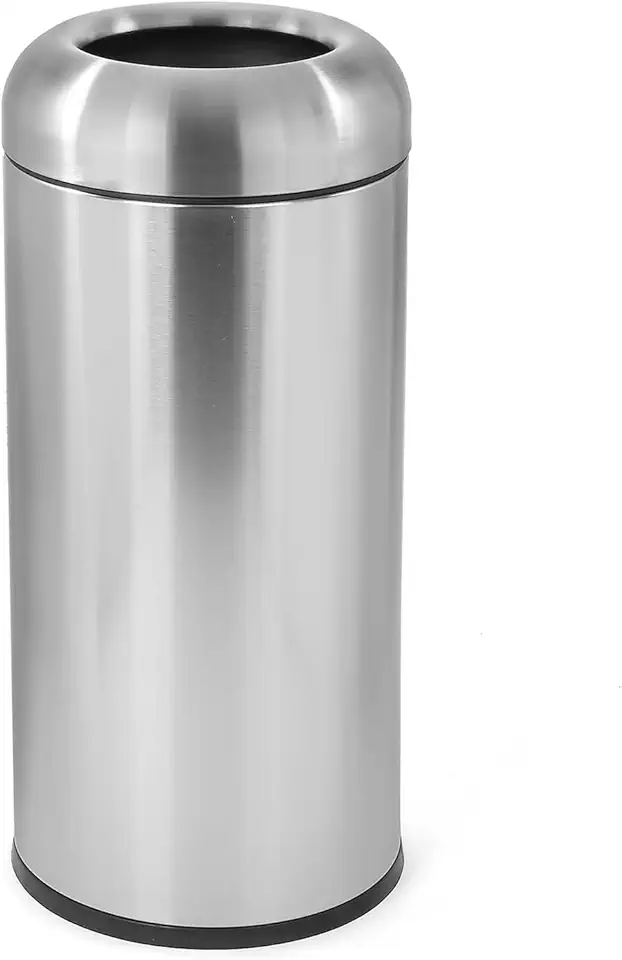 Dyna-Living Large Trash Can Outdoor Stainless Steel Garbage Can with ...