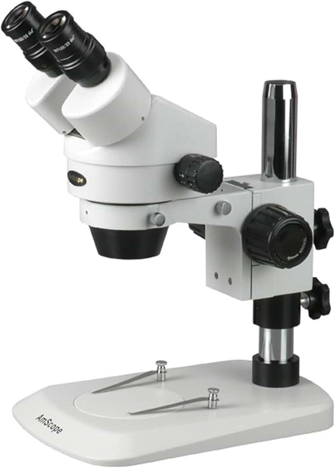 AmScope SM-1BNY Professional Binocular Stereo Zoom Microscope, WH10x ...