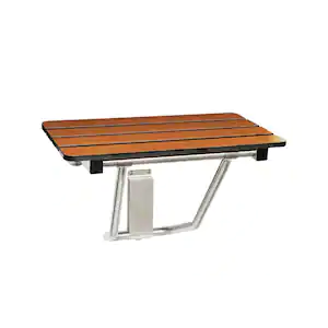 24-inch x 15-inch in ADA Folding Wall Mount Bathroom Shower Seat Bench ...