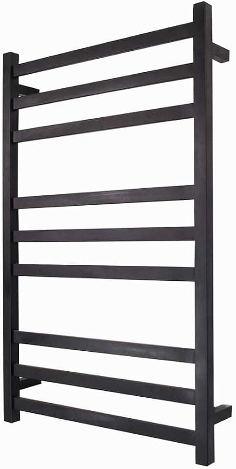 FBBSZSD Electric Towel Warmer, Black Heated Towel Rail Radiator Wall ...