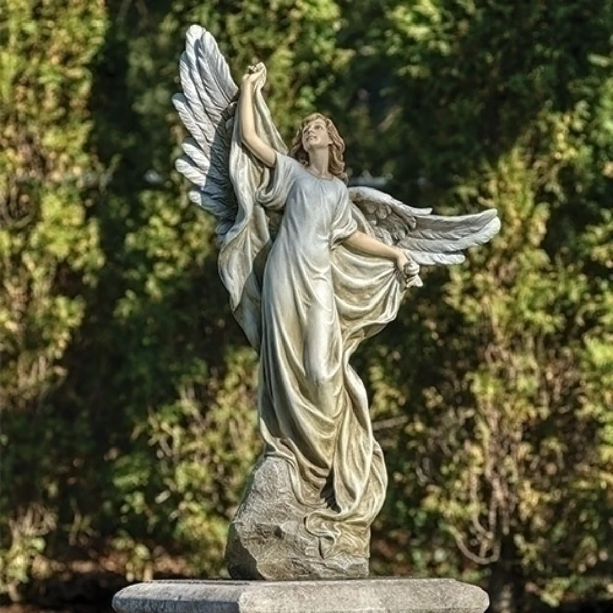 Roman 38" Heavenly Angel with Wings Outdoor Garden Statue - Arizona Outlet