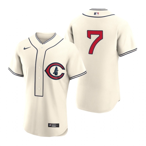 Chicago Cubs #7 Yan Gomes Men's 2022 Field Of Dreams MLB Authentic ...