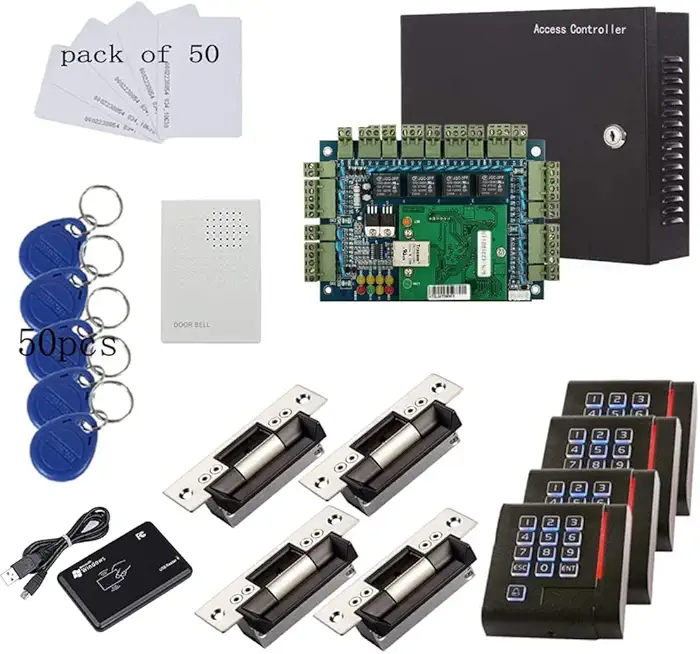 ANSI Standard North American Heavy Duty Electric Strike Lock TCP/IP Based 4 Doors Access Control ...