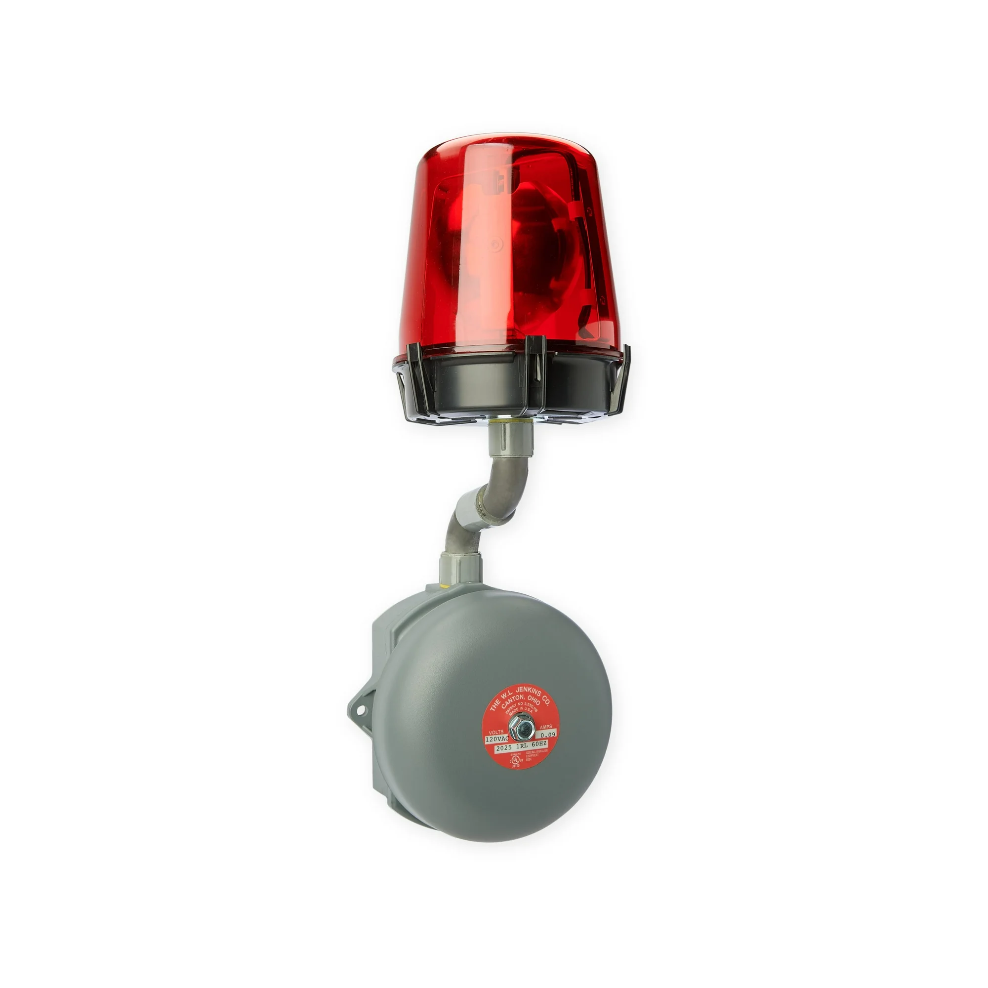 4-1/4″ Industrial Indoor Bell with AMBER Warning Light (6″ Model with ...
