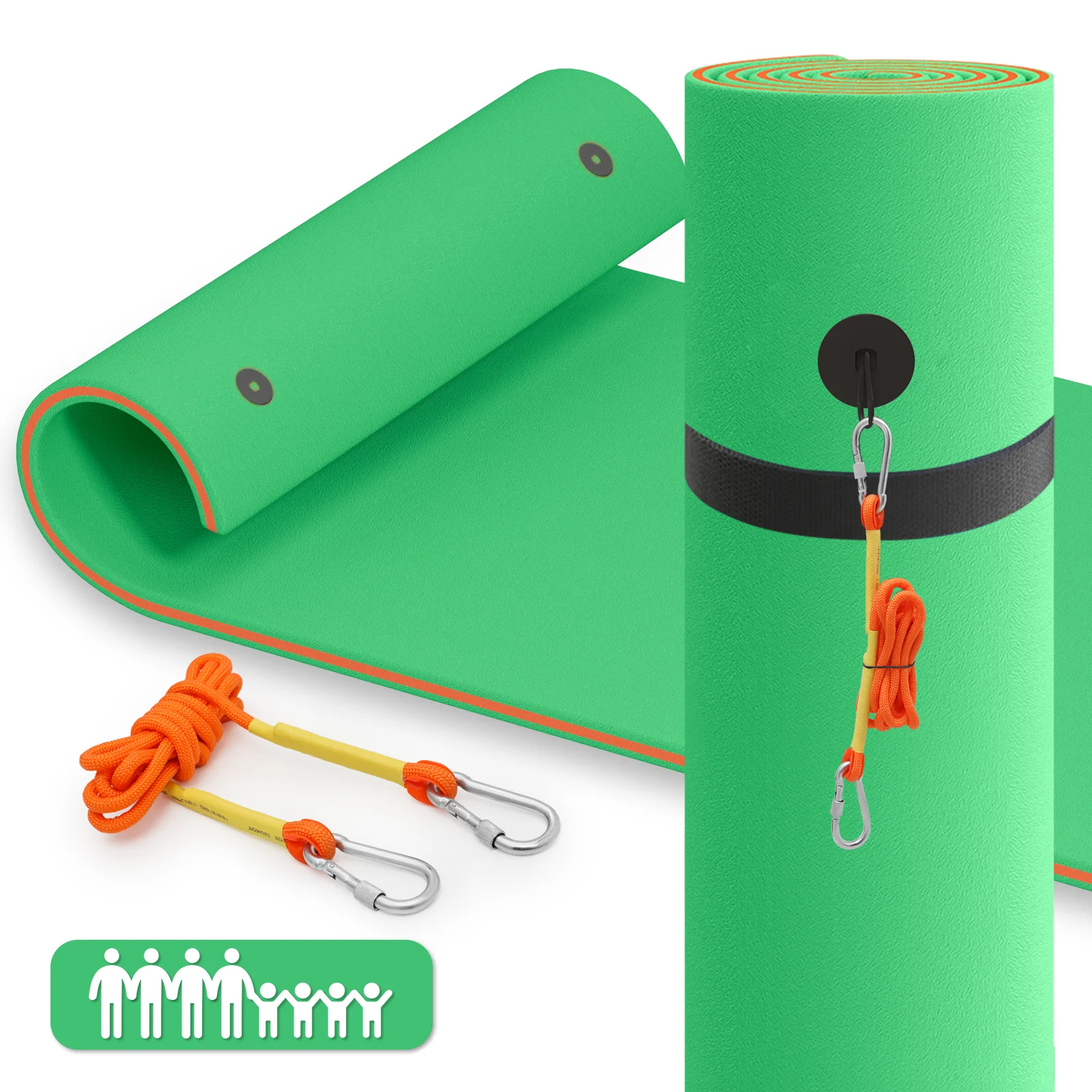 MADOG 12'x6' Water Floating Mat Foam Pad, Bouncy Tear-Resistant XPE ...