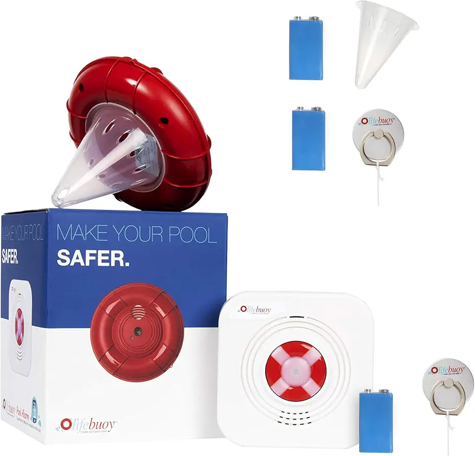 Lifebuoy Pool Alarm + Extra Accessories Pool Safety Alarm System for ...