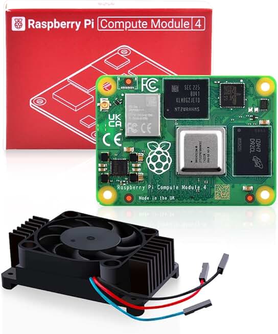 Raspberry Pi Compute Module 4 with CM4 heatsink PWM Fan, CM4 8GB RAM ...
