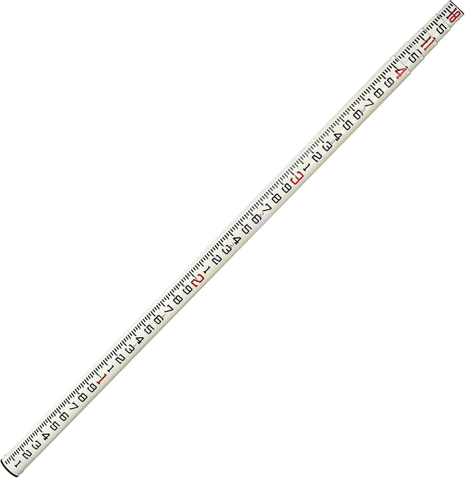 AdirPro 18-Foot Fiberglass Oval Leveling Rod- 10ths, 4 Section ...