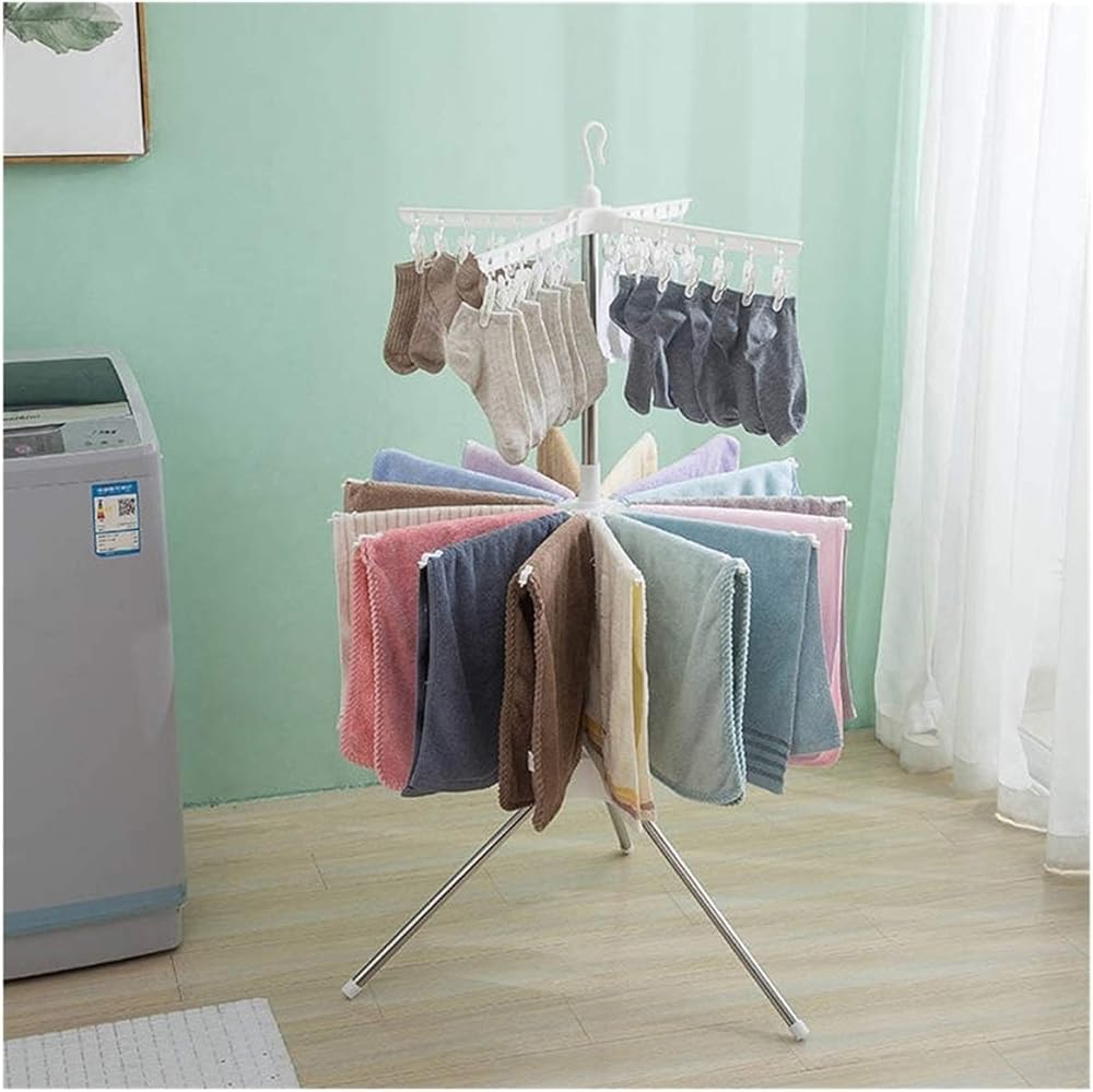 Clothes Hangers Folding Drying Rack Foldable Indoor Clothes Socks ...