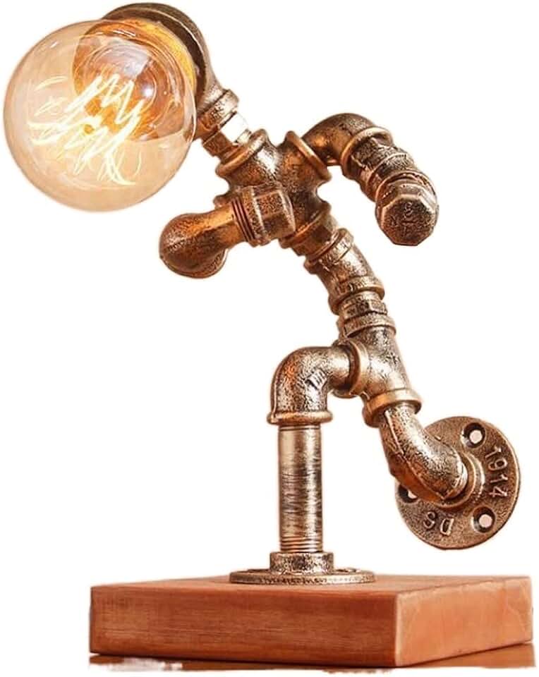 Modern Industrial Retro Runner Robot Water Pipe Desk Lamp Antique ...