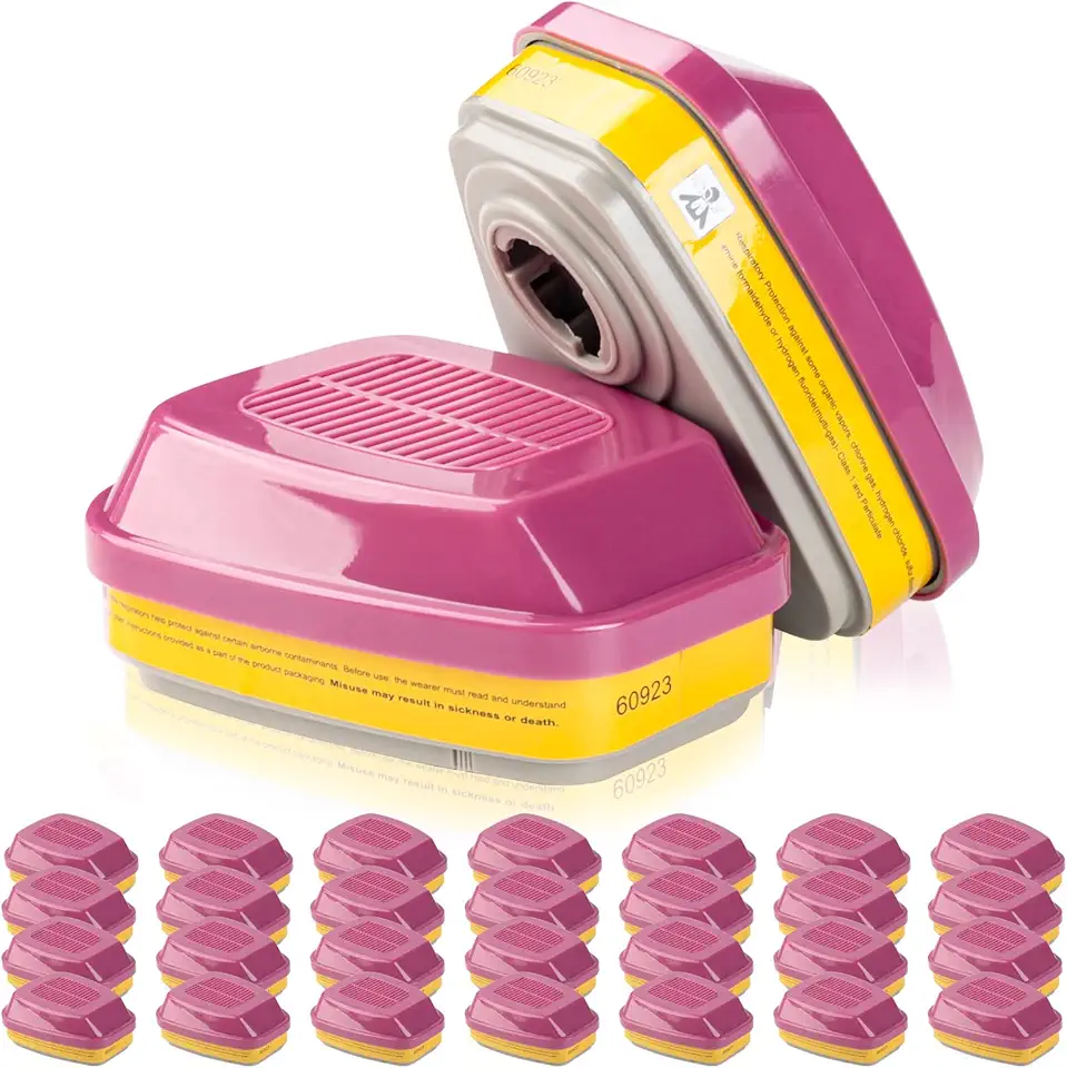 Respirator Cartridge, 60923 Respirator Filter, Against Organic Vapors ...