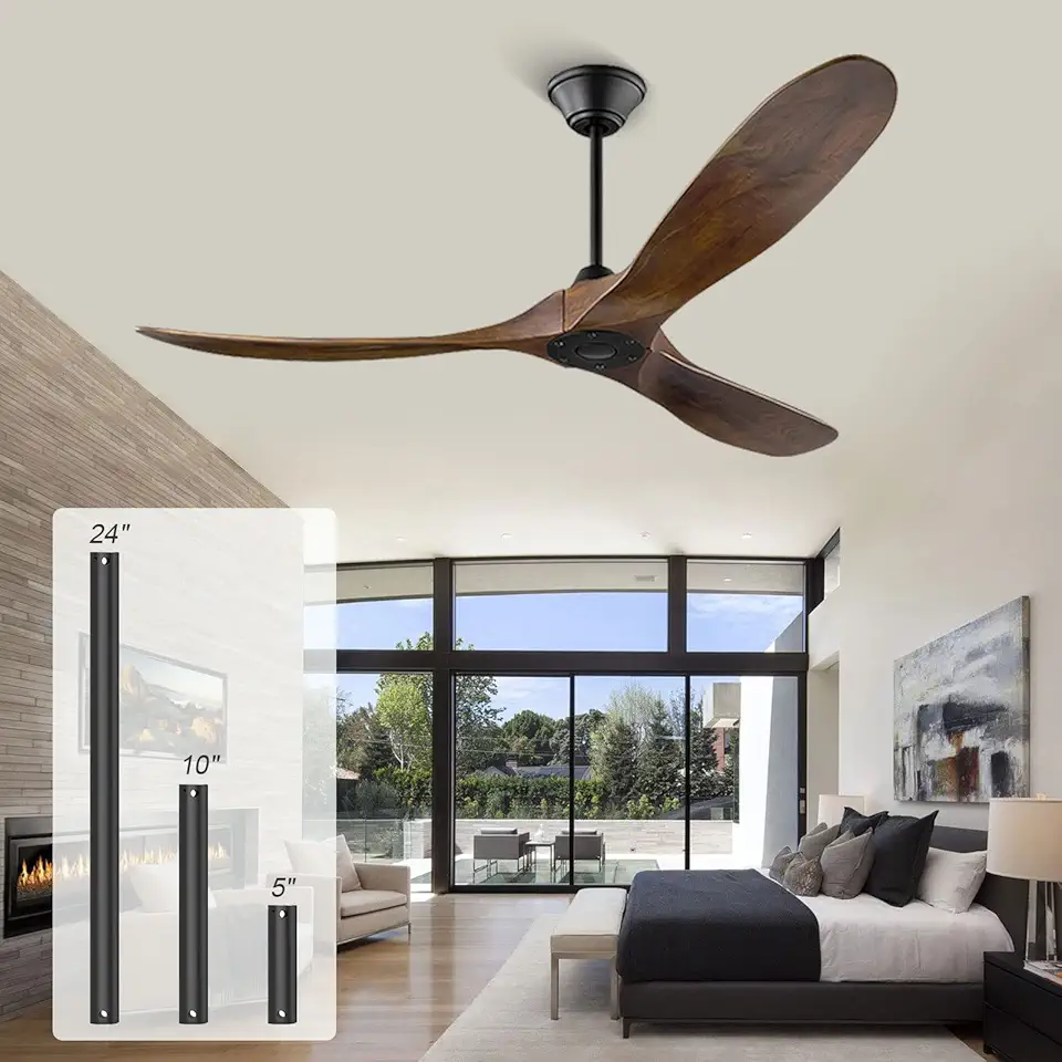 70 Inch Outdoor Ceiling Fans for Patios, Modern Ceiling Fan No Light ...