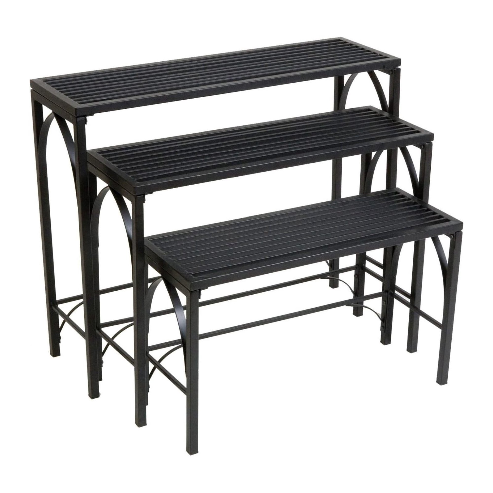 LeCeleBee Gothic 3-Tier Nesting Plant Stand, Black - Costco Arizona
