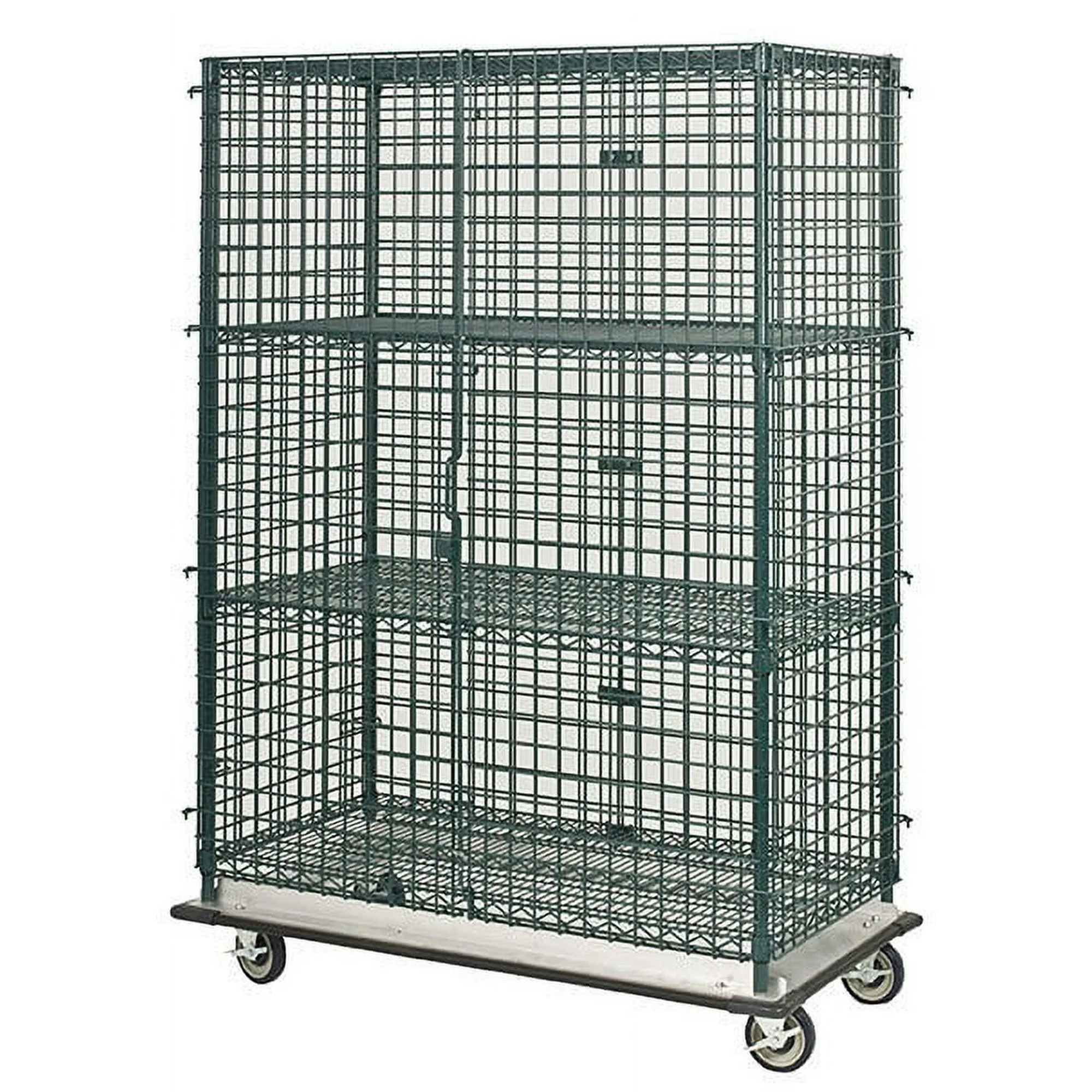 24" Deep x 60" Wide x 69" High Mobile Freezer Dolly Base Security Cage ...
