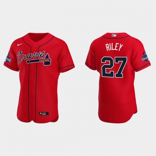 Atlanta Atlanta Braves #27 Austin Riley Men's Nike 2021 World Series ...