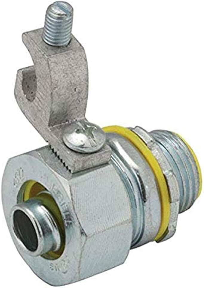 Hubbell-Raco 3518-3 Liquid Tight Connector, Steel, Grounding Lug, 2 ...